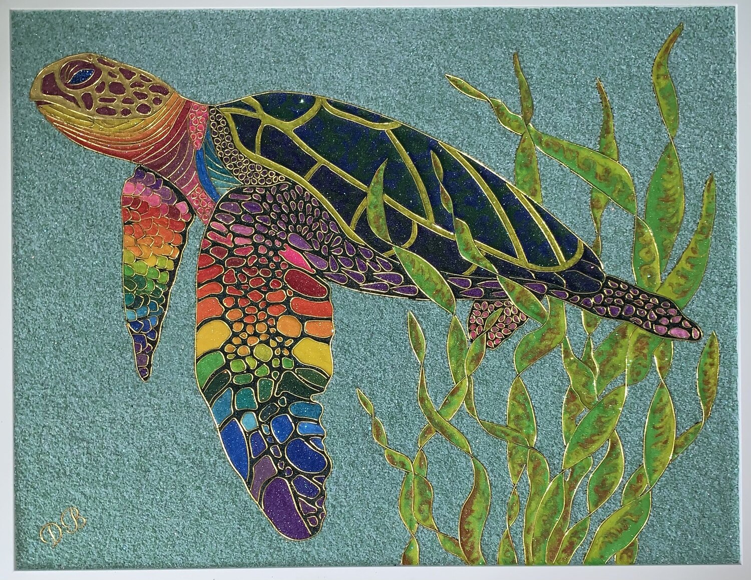 Sea turtle de Deborah Becker (2021) : Autres supports Sable sur Verre ...