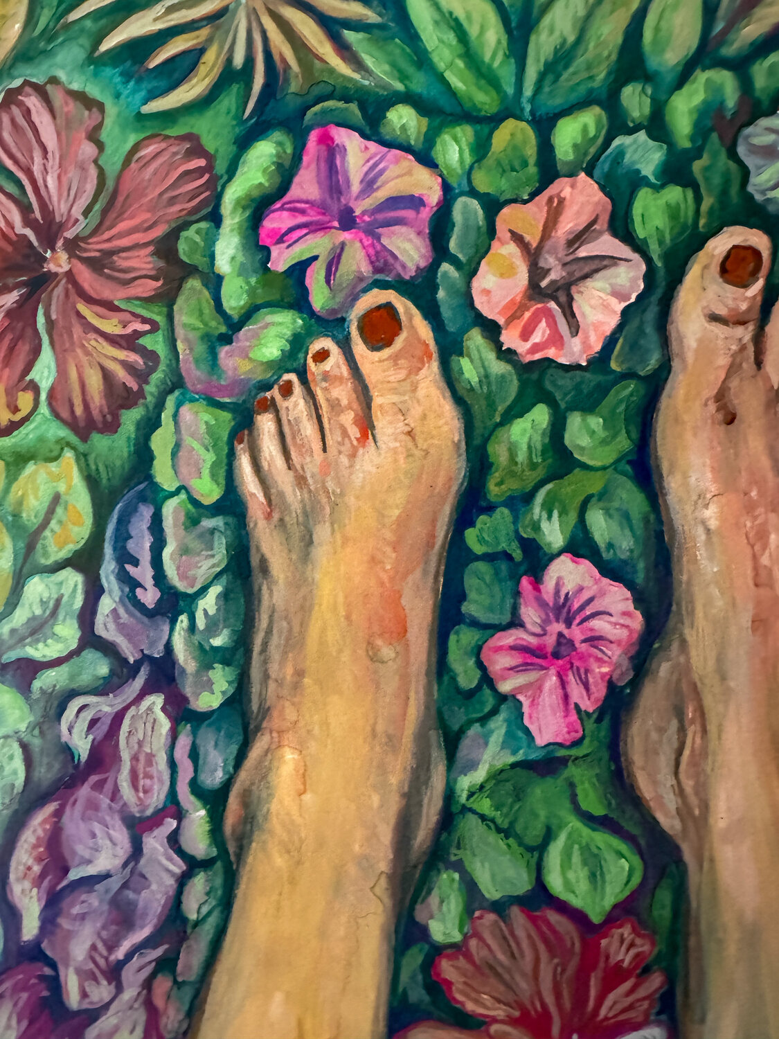 Stubby Little Toes by Laurie Shapiro (2025) : Painting Gouache on Paper ...
