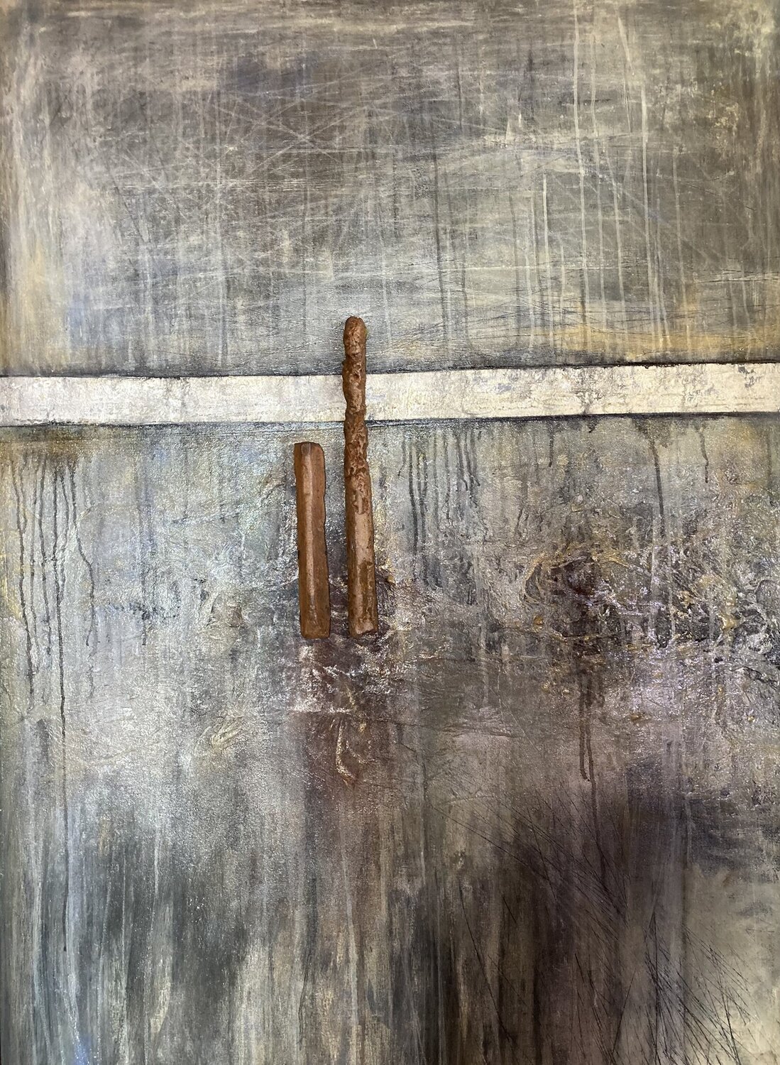 Twintowers von Birgit Kunkel-Weis (2022): Malerei Acryl, Lack auf ...