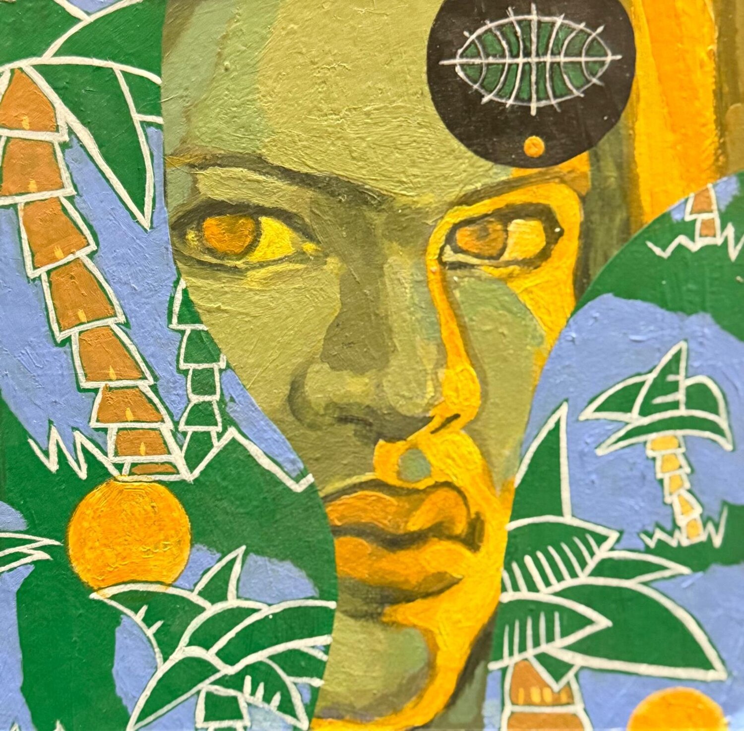 Palmeras von Jose G Recio (1984): Malerei Acryl auf Karton - Singulart