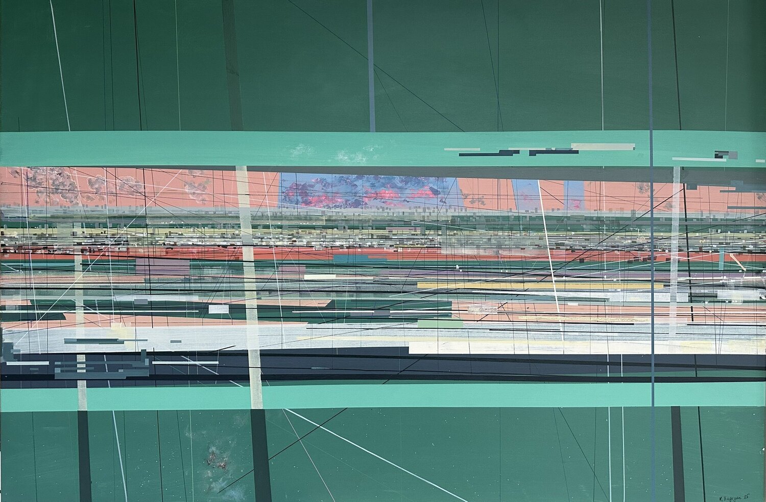 Digital City Matrix by Vahagn Bagoyan (2025) : Painting Acrylic ...