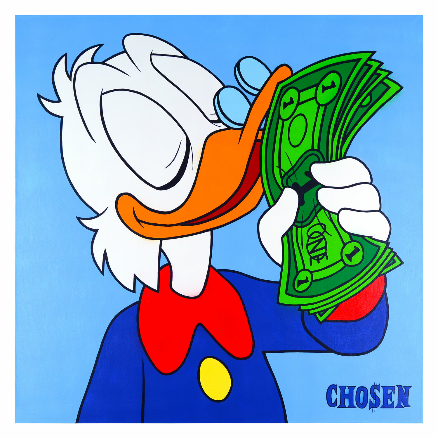 Uncle Scrooge "Money Kiss" by CHOSEN (2019) : Painting Acrylic, Spray ...