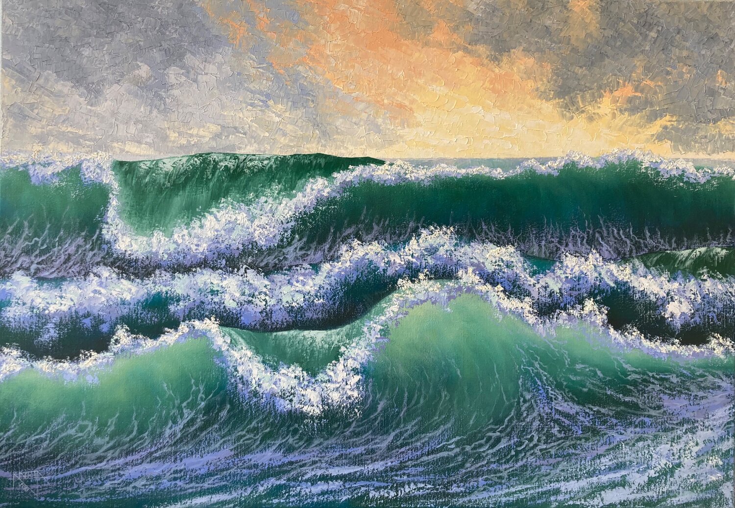 Miraculous Eventide von Žaneta Bringel (2021): Malerei Öl auf Leinwand ...