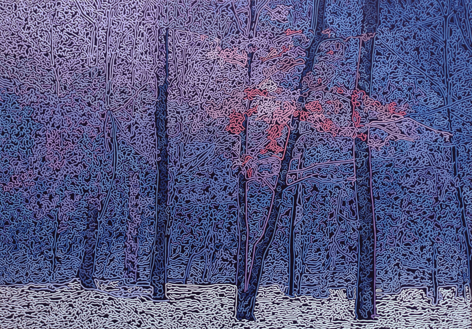 Winter Lights by Diana Torje (2023) : Painting Acrylic on Canvas ...