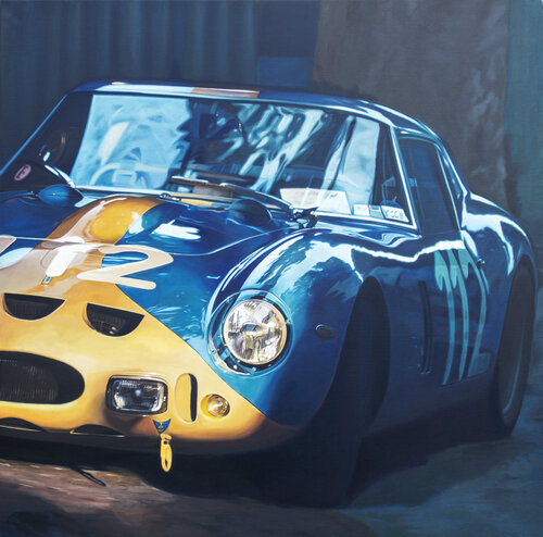 Jaguar E-type 4,2l - 1:1 size oil painting by Roman Sedlak (2020 ...