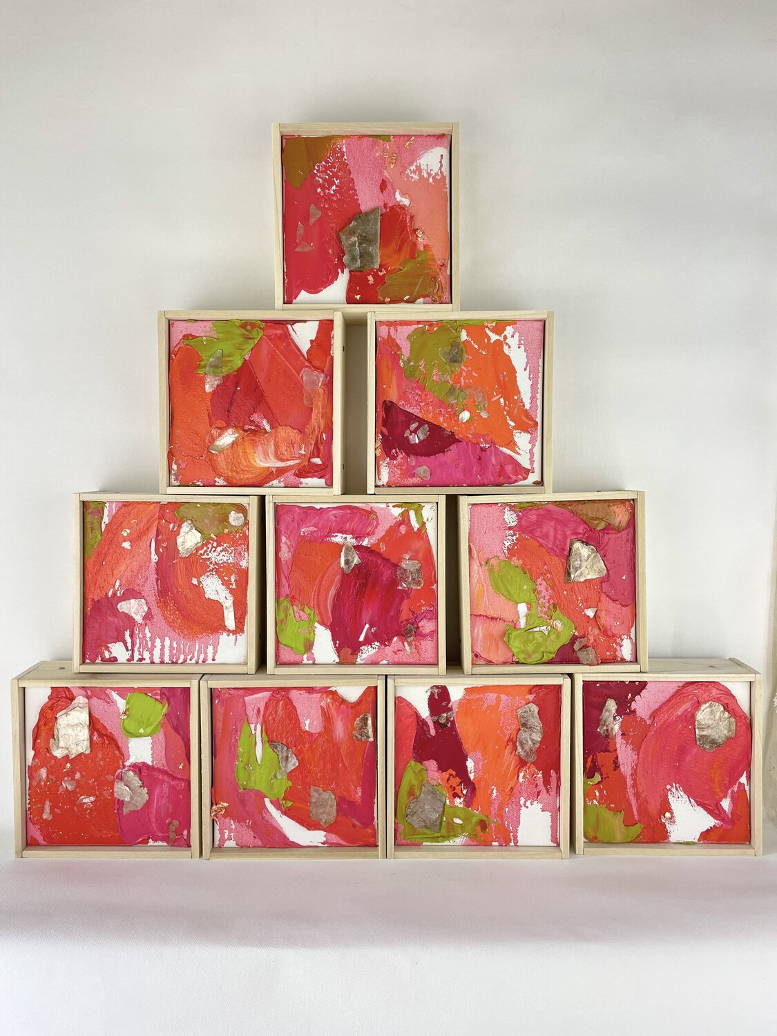 No. 1 COLLECTORS EDITION Sparkling Rosé Inspired Miniature Abstract Oil ...