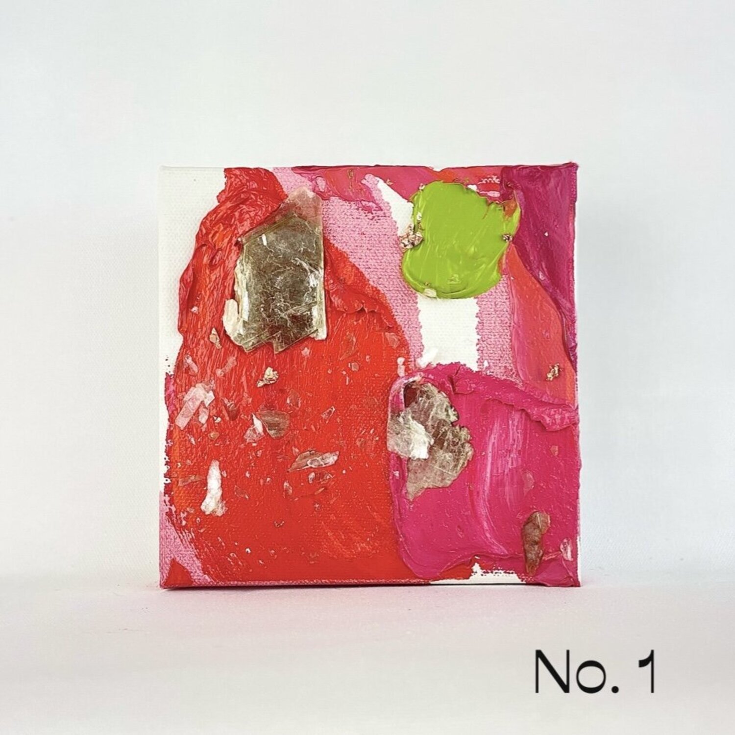 No. 1 COLLECTORS EDITION Sparkling Rosé Inspired Miniature Abstract Oil ...