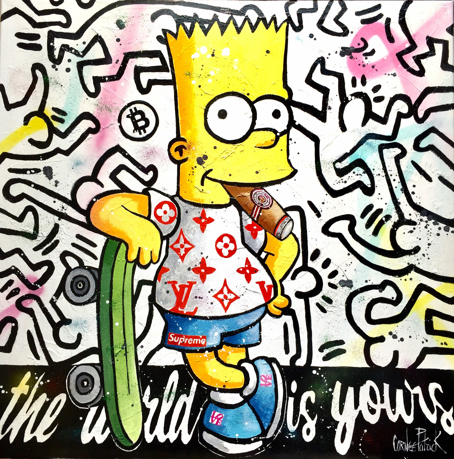 Bart Simpson loves Montecristo cigars and Keith Haring by Patrick ...