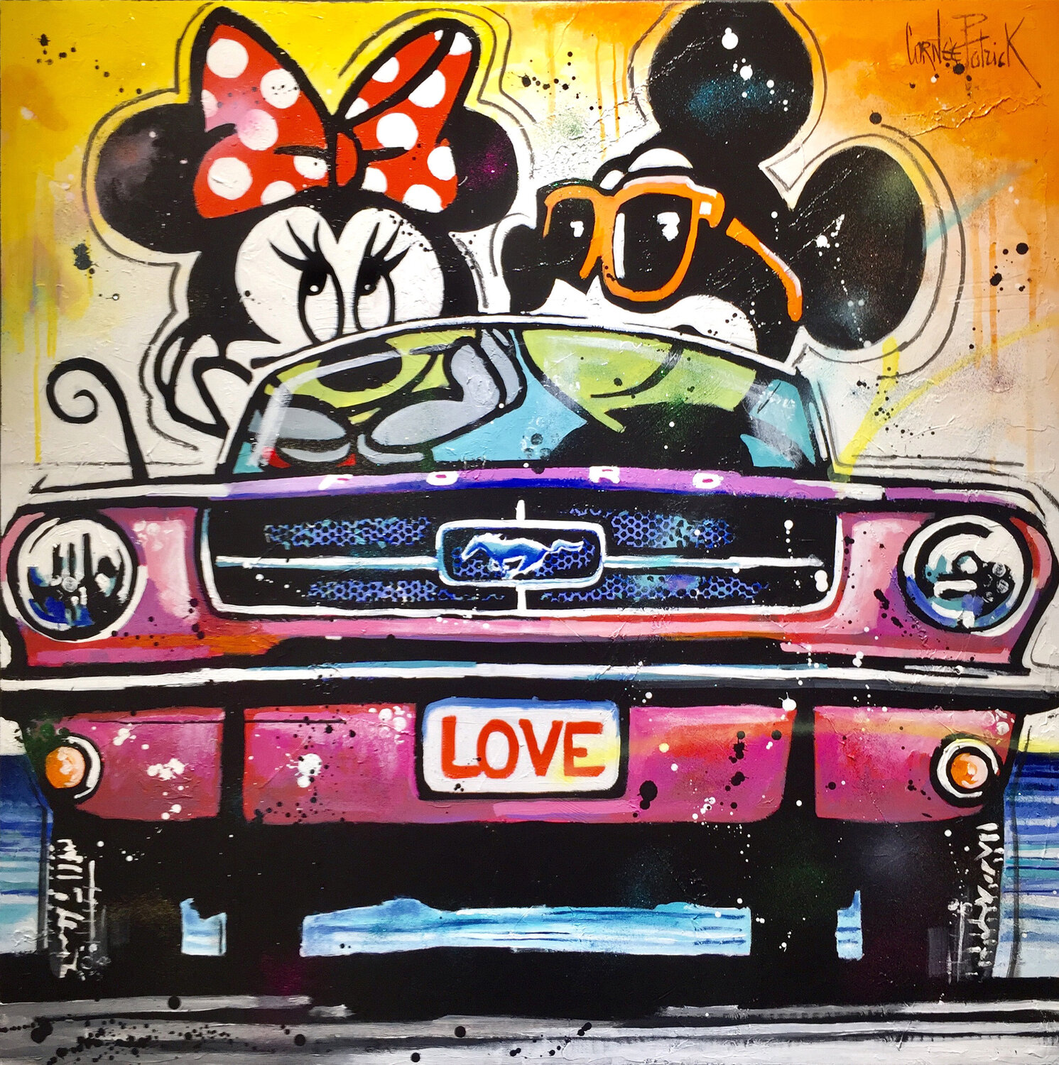 Mickey and Minnie on holiday von Patrick Cornée (2022): Malerei Acryl ...