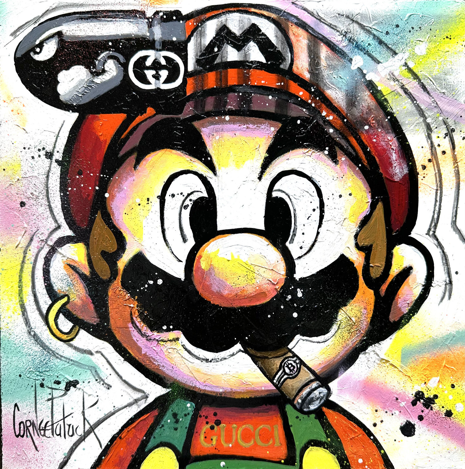 Super Mario Bros, GUCCI Gang de Patrick Cornée (2023) : Peinture ...