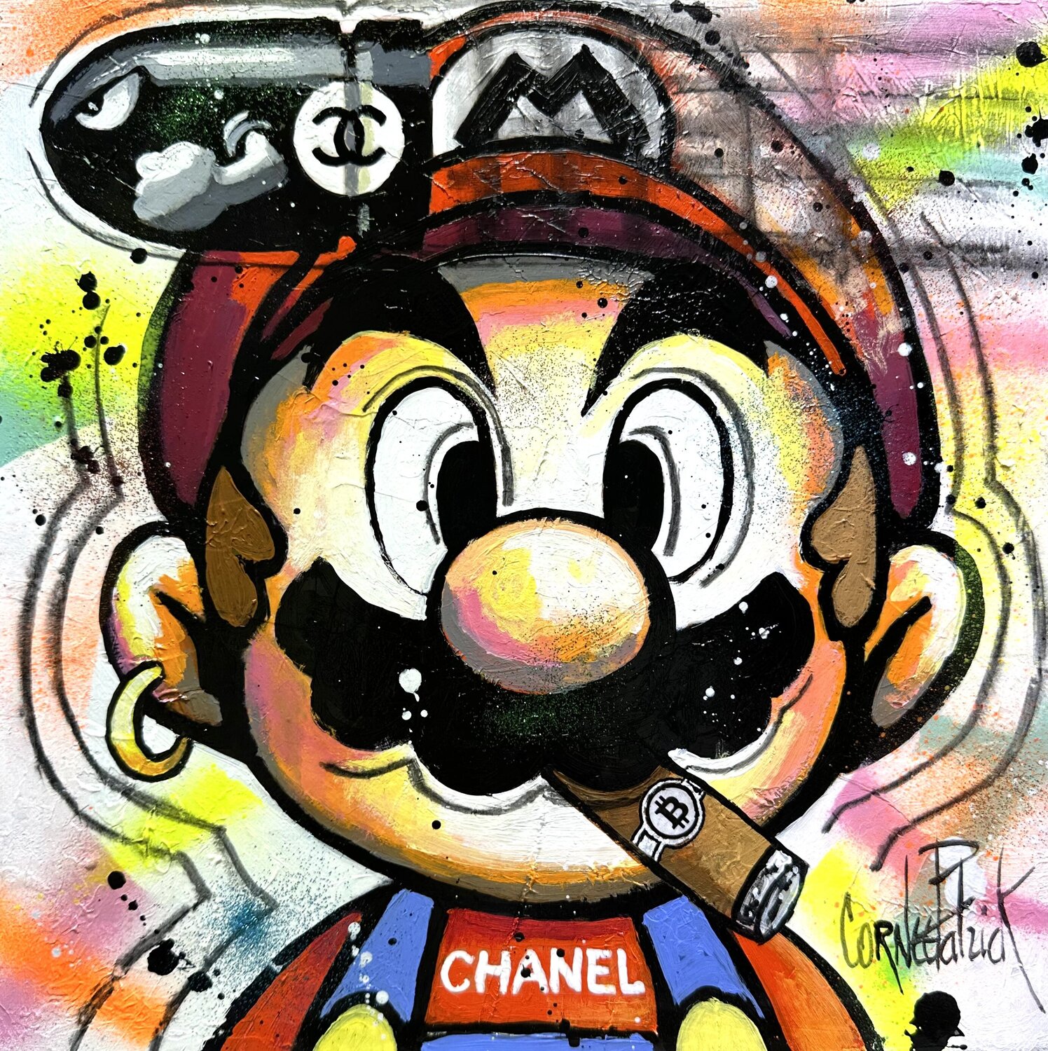 Super Mario Bros, CHANEL Gang de Patrick Cornée (2023) : Peinture ...