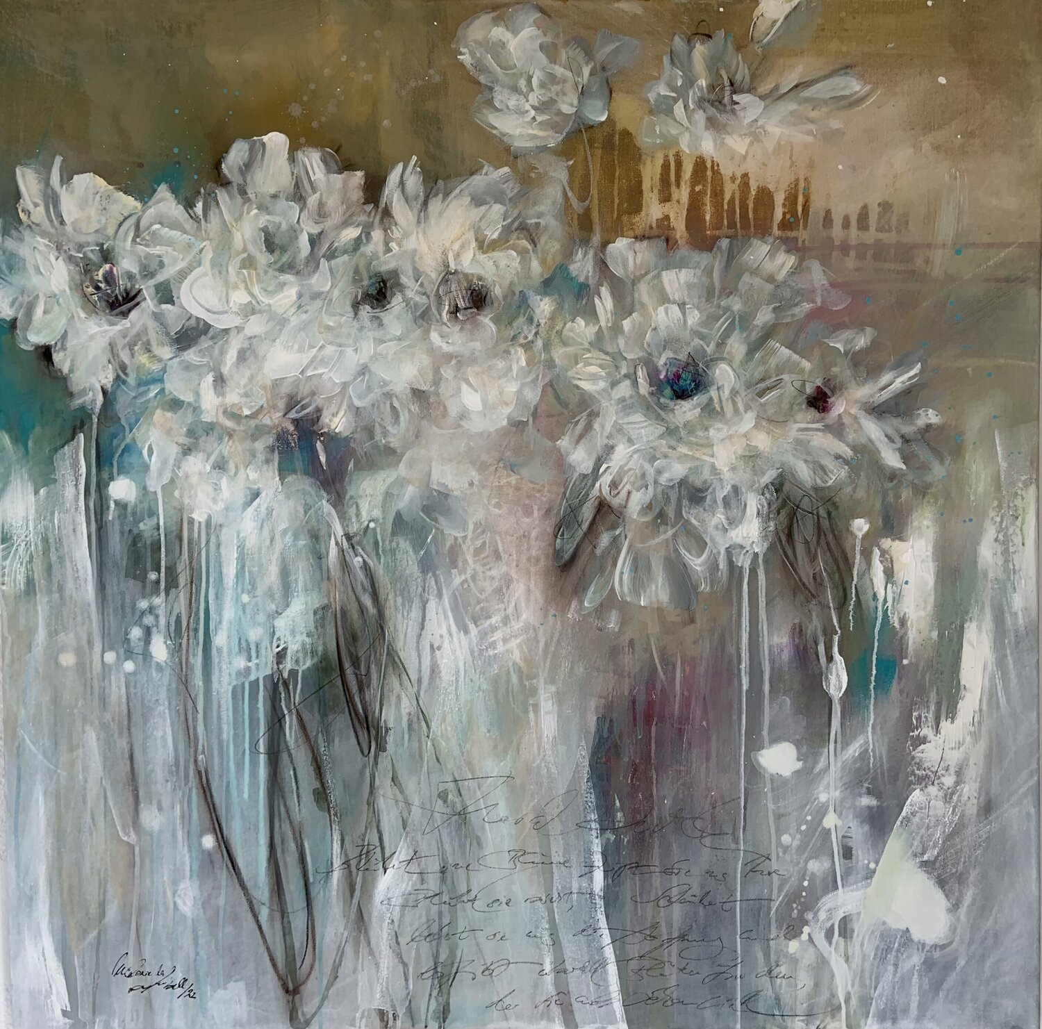 Fragrance of a spring feeling de Marion Doxie Delaubell (2022): Pintura Acrílico, Óleo en Lienzo ...