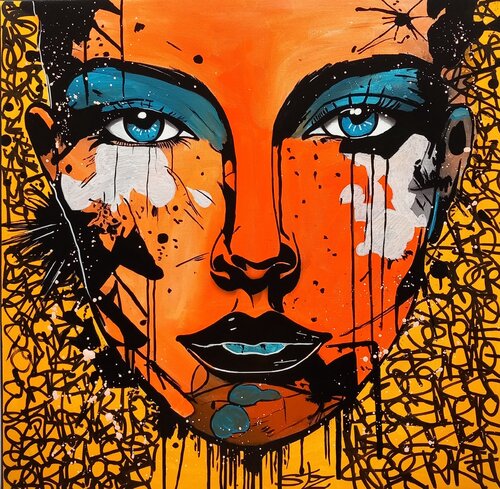 graffiti and face de MARCO STAZZINI aka STOZ (2024) : Peinture ...