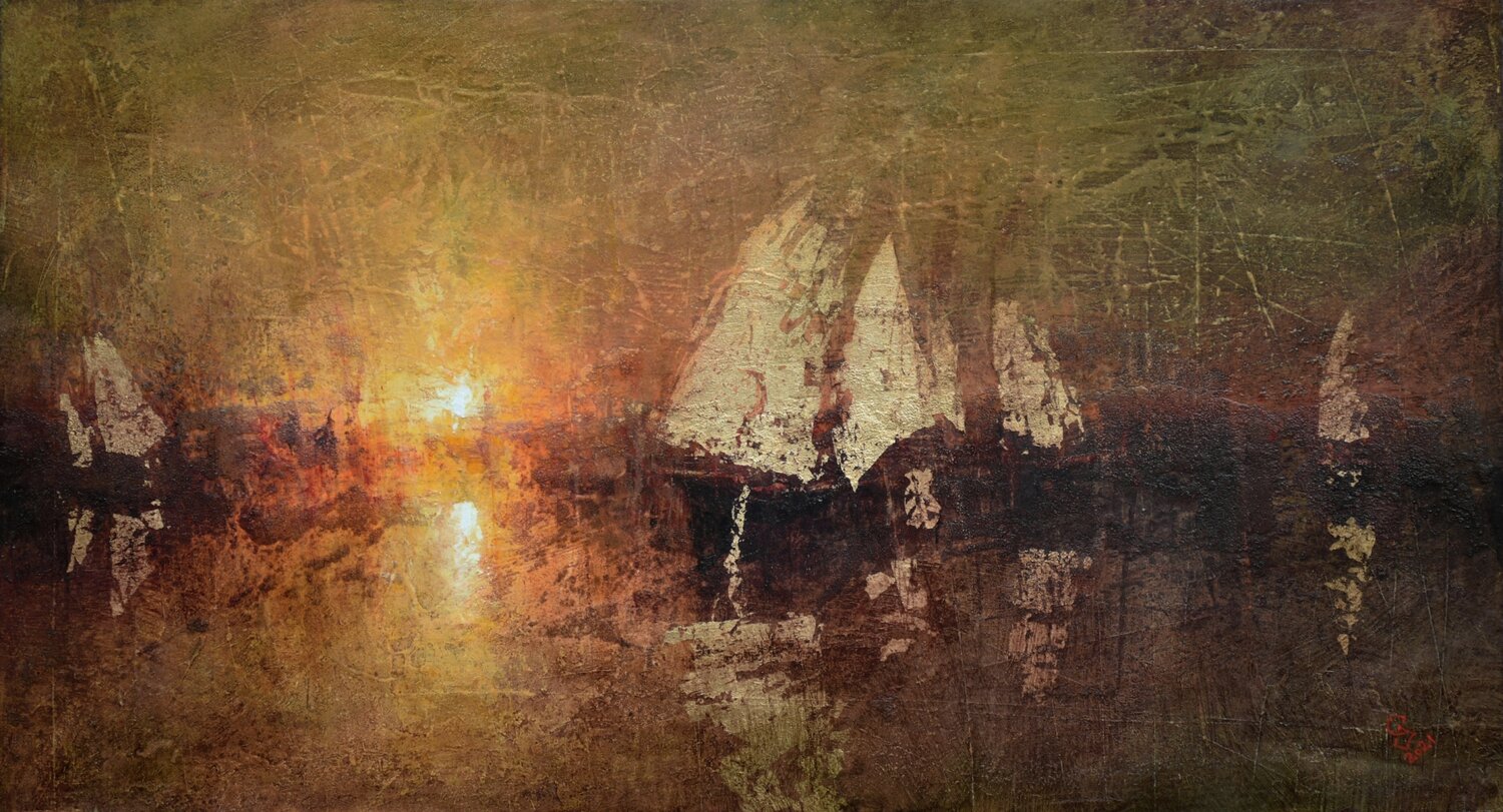 " Harbor of destroyed dreams - Тwilight of gilded sails " by Ivan ...