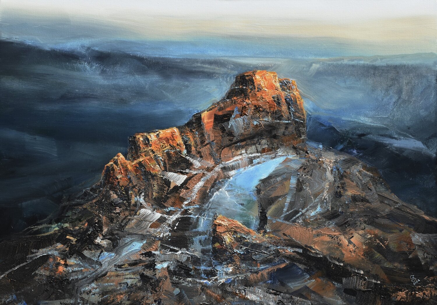Agartha - Mountain Sapphire by Ivan Grozdanovski (2024) : Painting ...