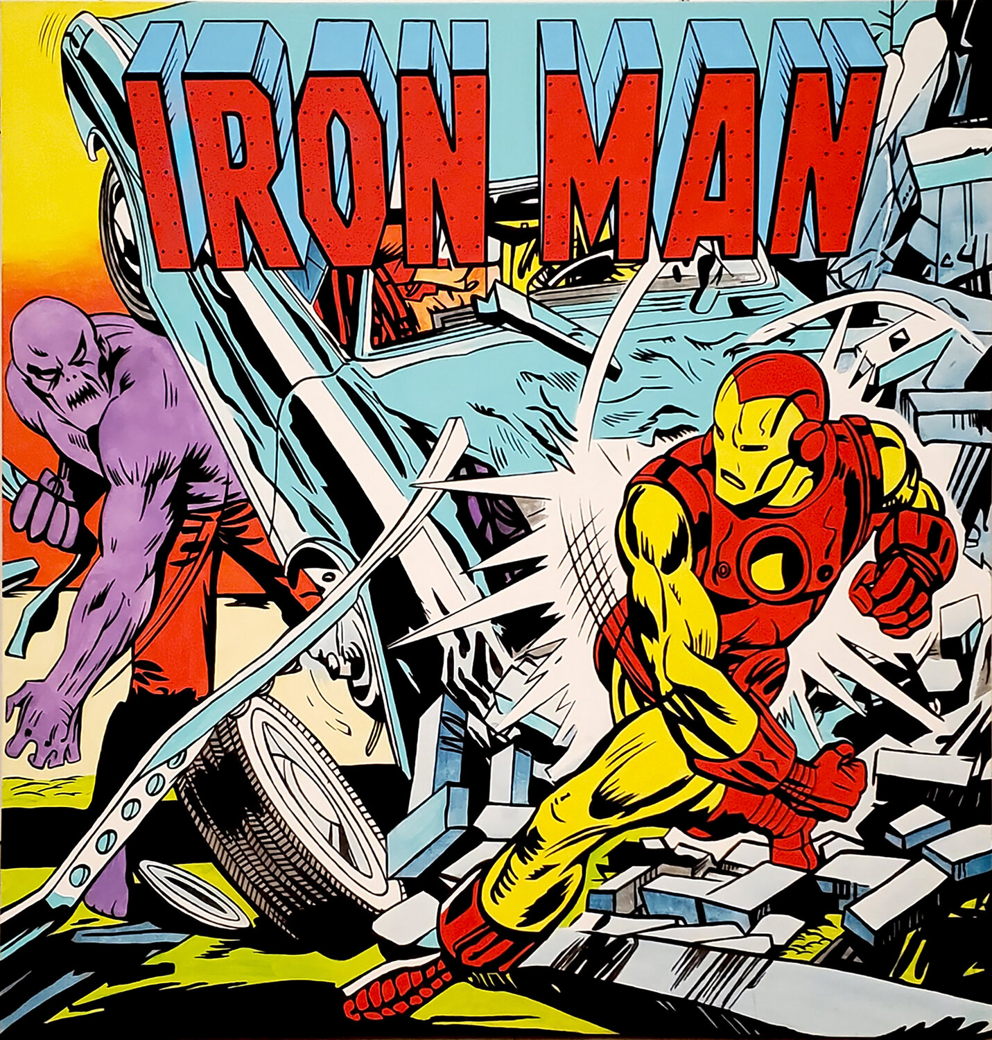 IRON MAN by DILLIES (2023) : Painting Acrylic on Canvas - Singulart