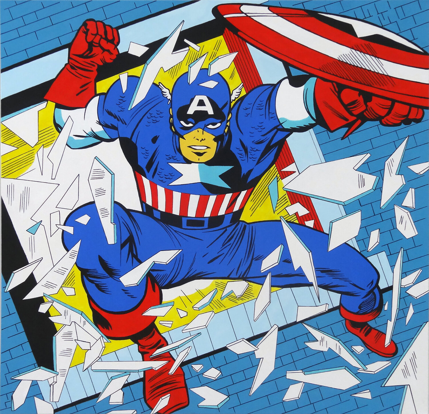 CAPTAIN AMERICA by DILLIES (2023) : Painting Acrylic on Canvas - Singulart