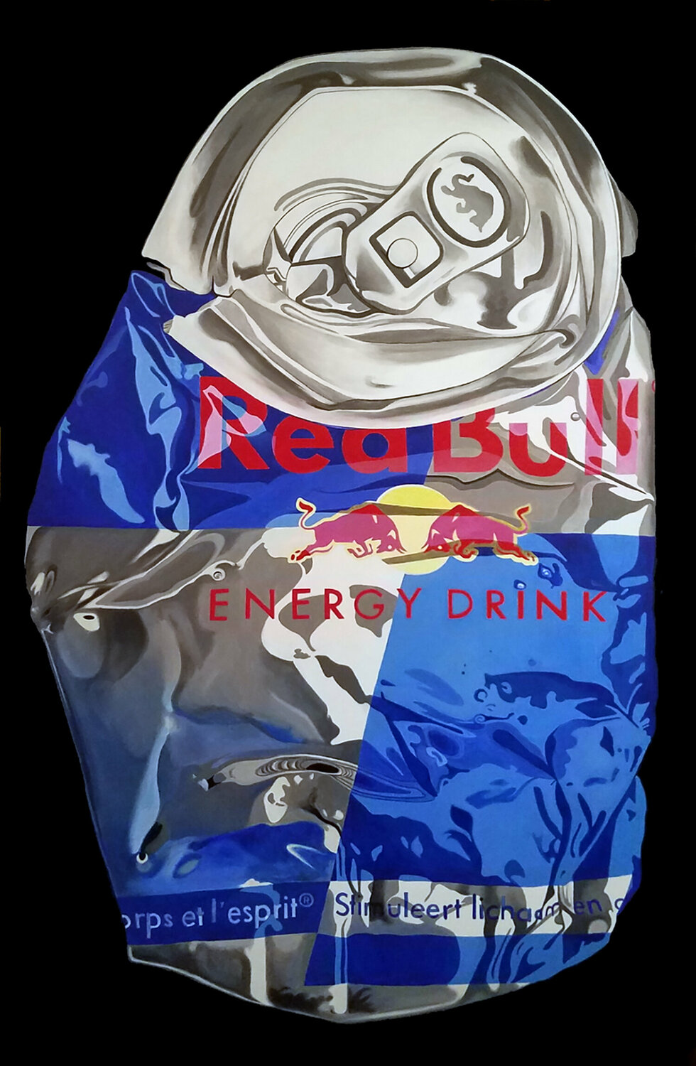 Litter Red Bull by DILLIES (2019) : Painting Oil on Linen - Singulart