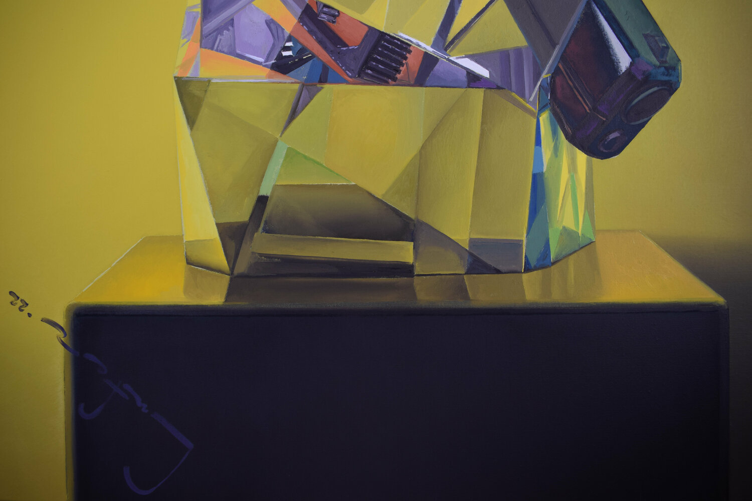 Glock 17 von Alexander Lufer (2022): Malerei Öl auf Leinwand - Singulart