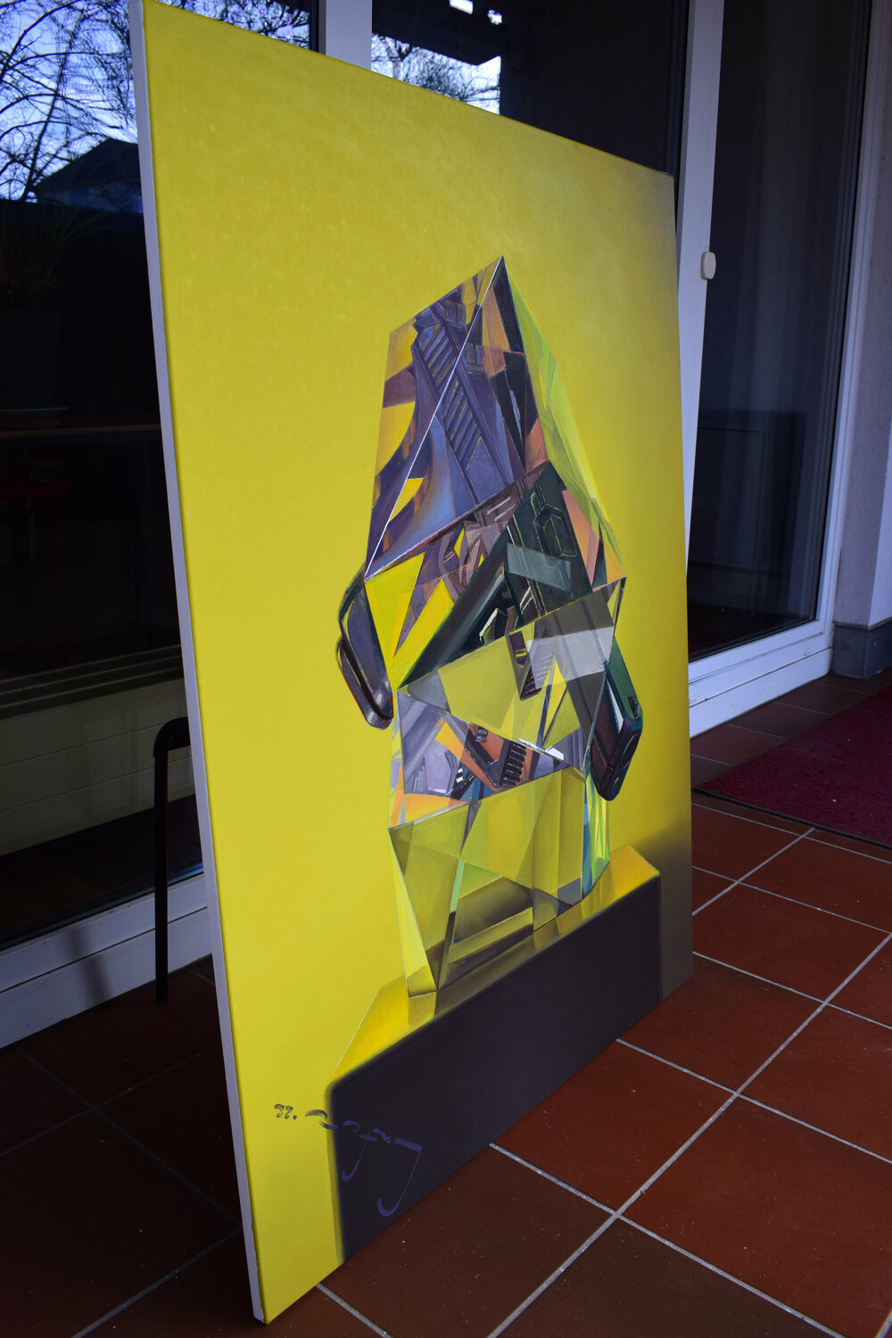 Glock 17 von Alexander Lufer (2022): Malerei Öl auf Leinwand - Singulart