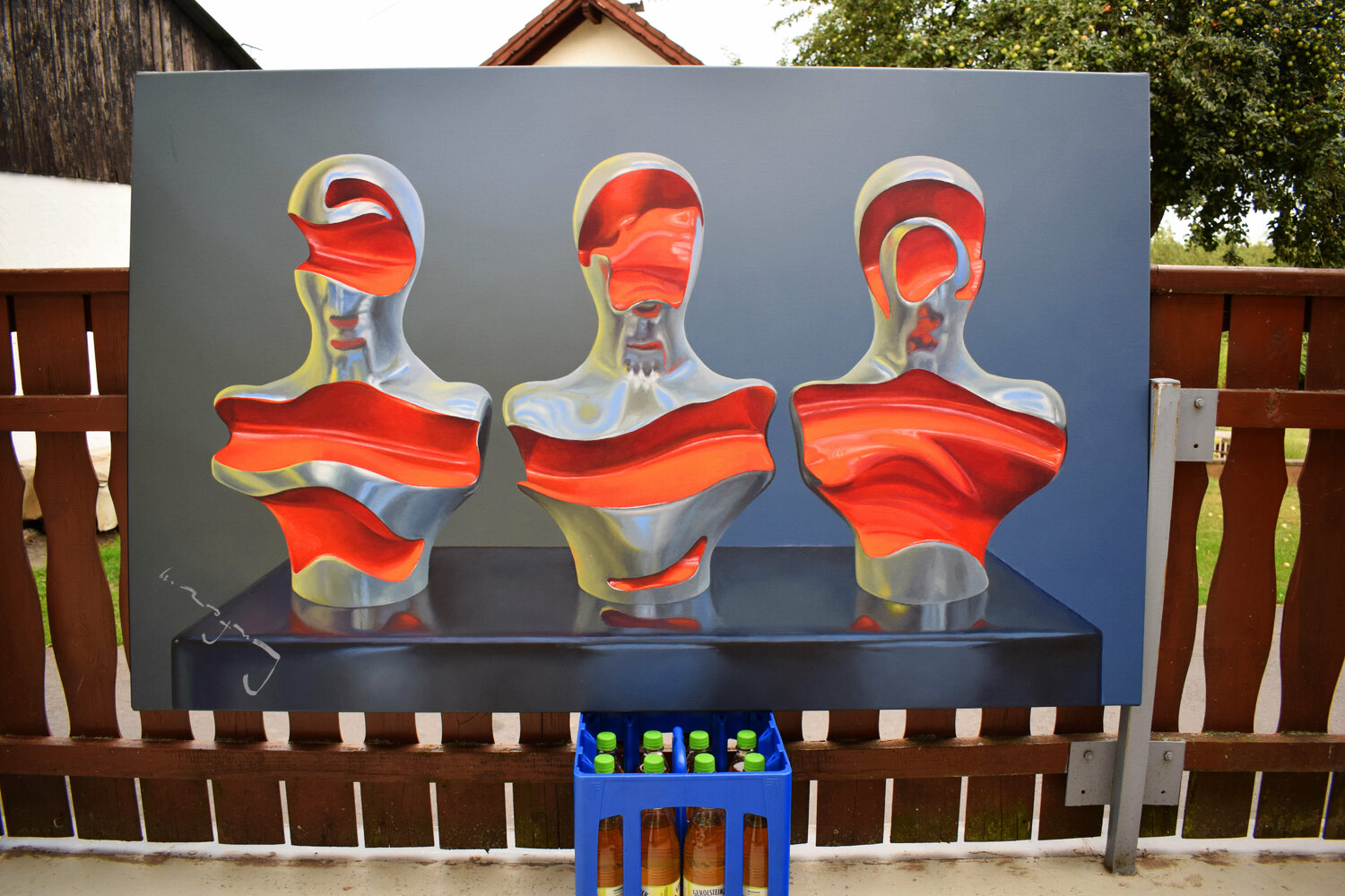 Three Musketeers by Alexander Lufer (2019) : Painting Oil on Canvas ...