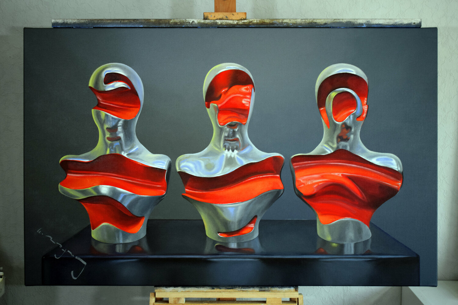 Three Musketeers by Alexander Lufer (2019) : Painting Oil on Canvas ...