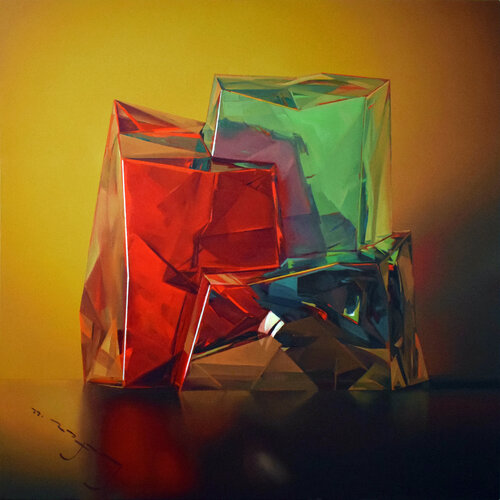 Fourth Pyramid by Alexander Lufer (2020) : Painting Oil on Canvas ...