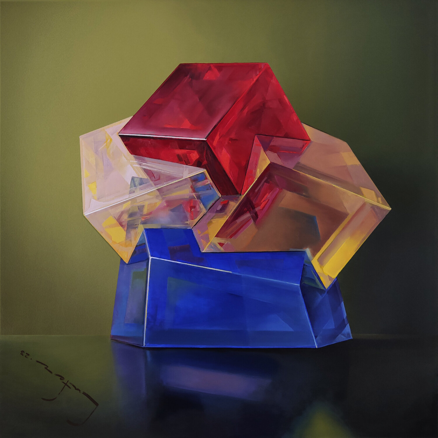 Enchanted Island von Alexander Lufer (2023): Malerei Öl auf Leinwand ...