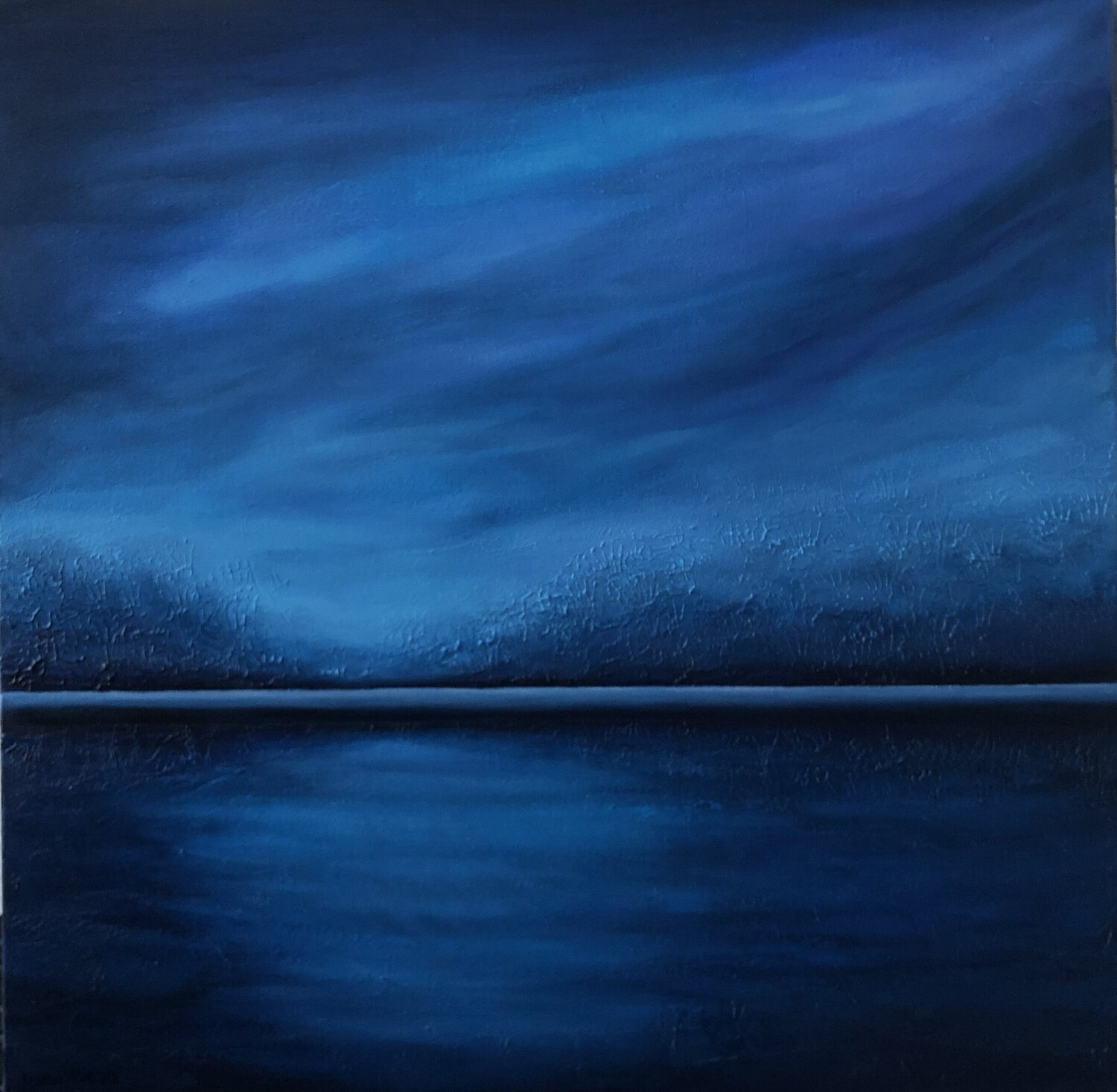 “Blue water” - 3d minimalism impressionist seascape by Nataliia Krykun ...