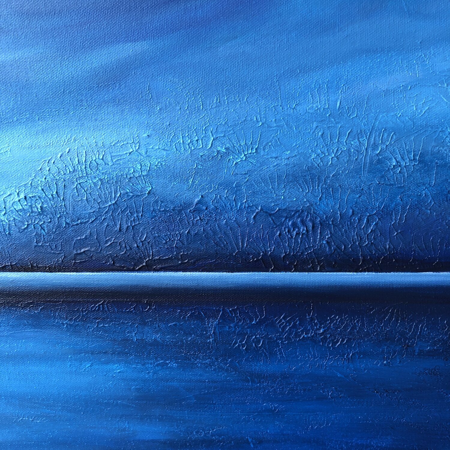 “Blue water” - 3d minimalism impressionist seascape by Nataliia Krykun ...