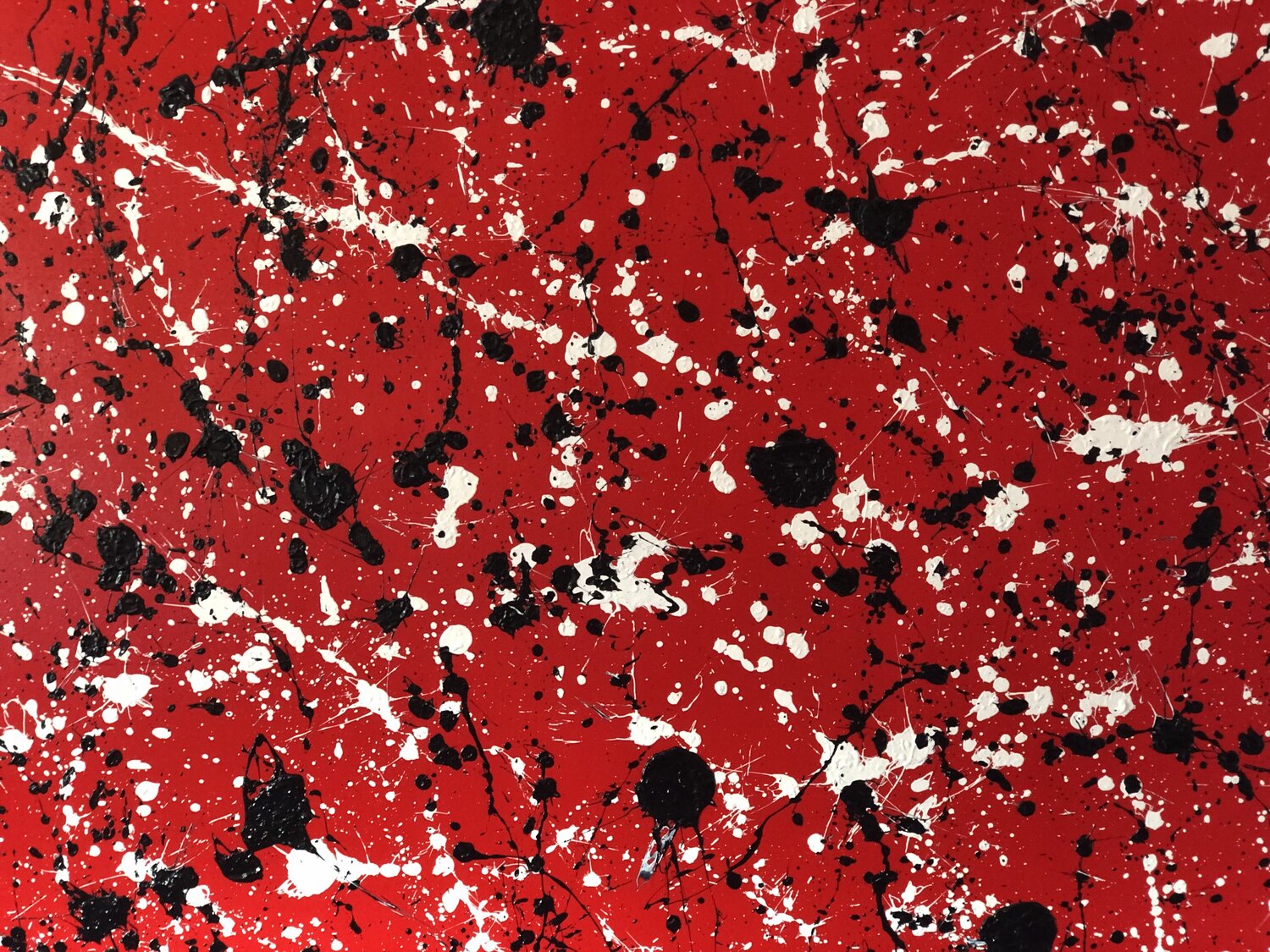 "Infinite Flight" series, red, white, black large abstraction, drops ...