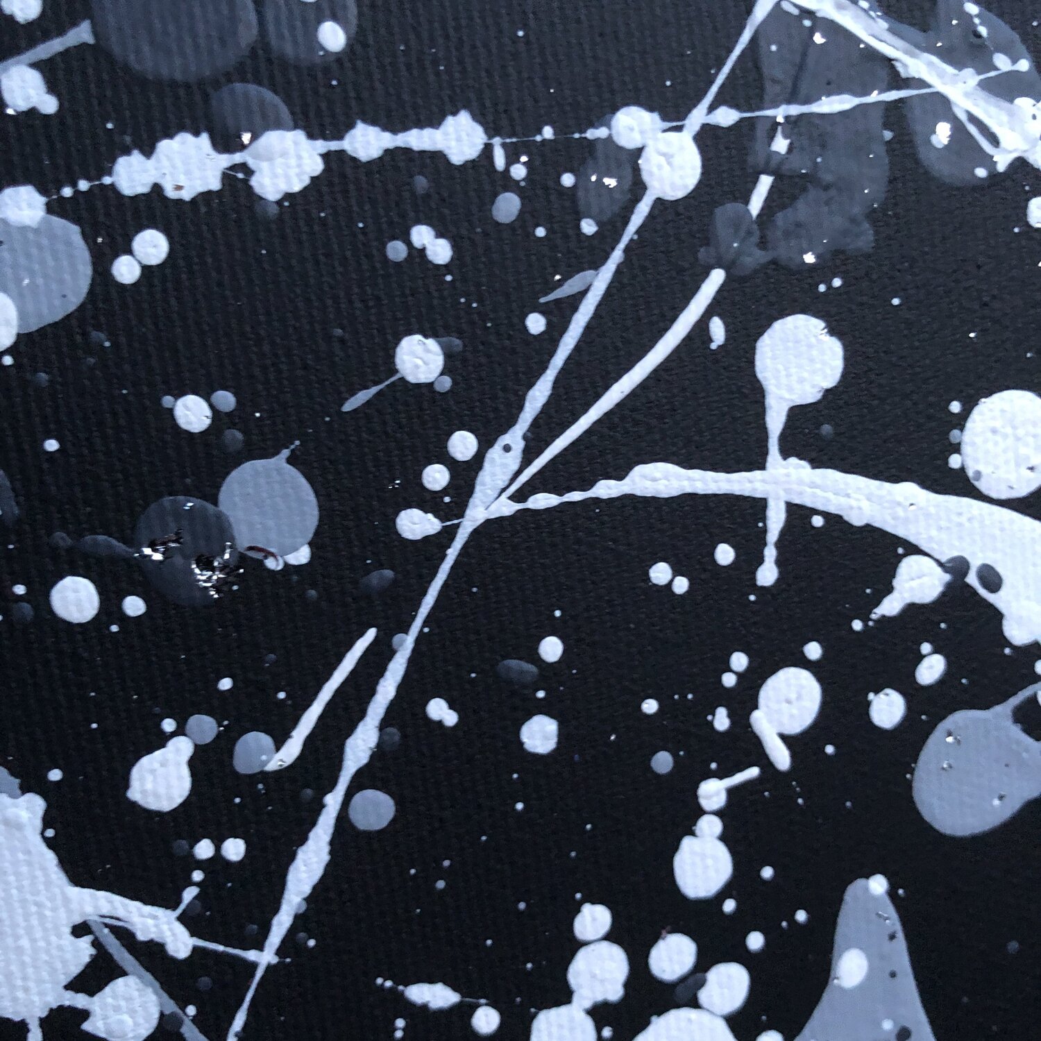 From the series "Infinite Flight" gray, silber, white, black large ...