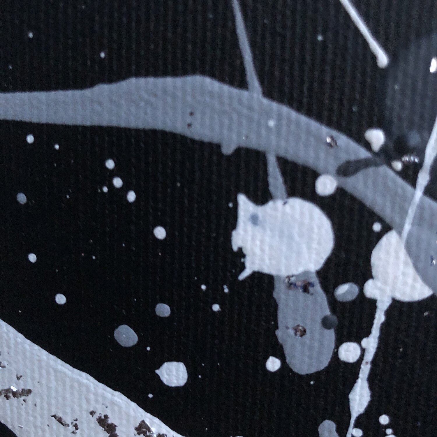 From the series "Infinite Flight" gray, silber, white, black large ...