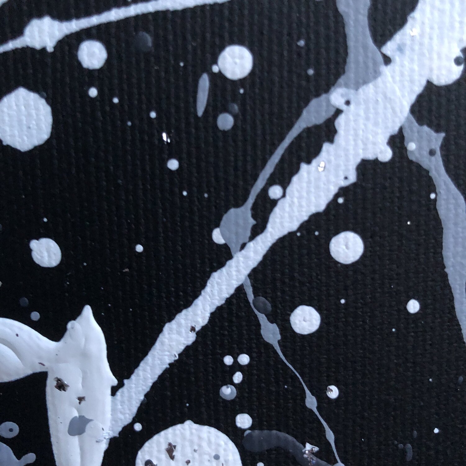 From the series "Infinite Flight" gray, silber, white, black large ...