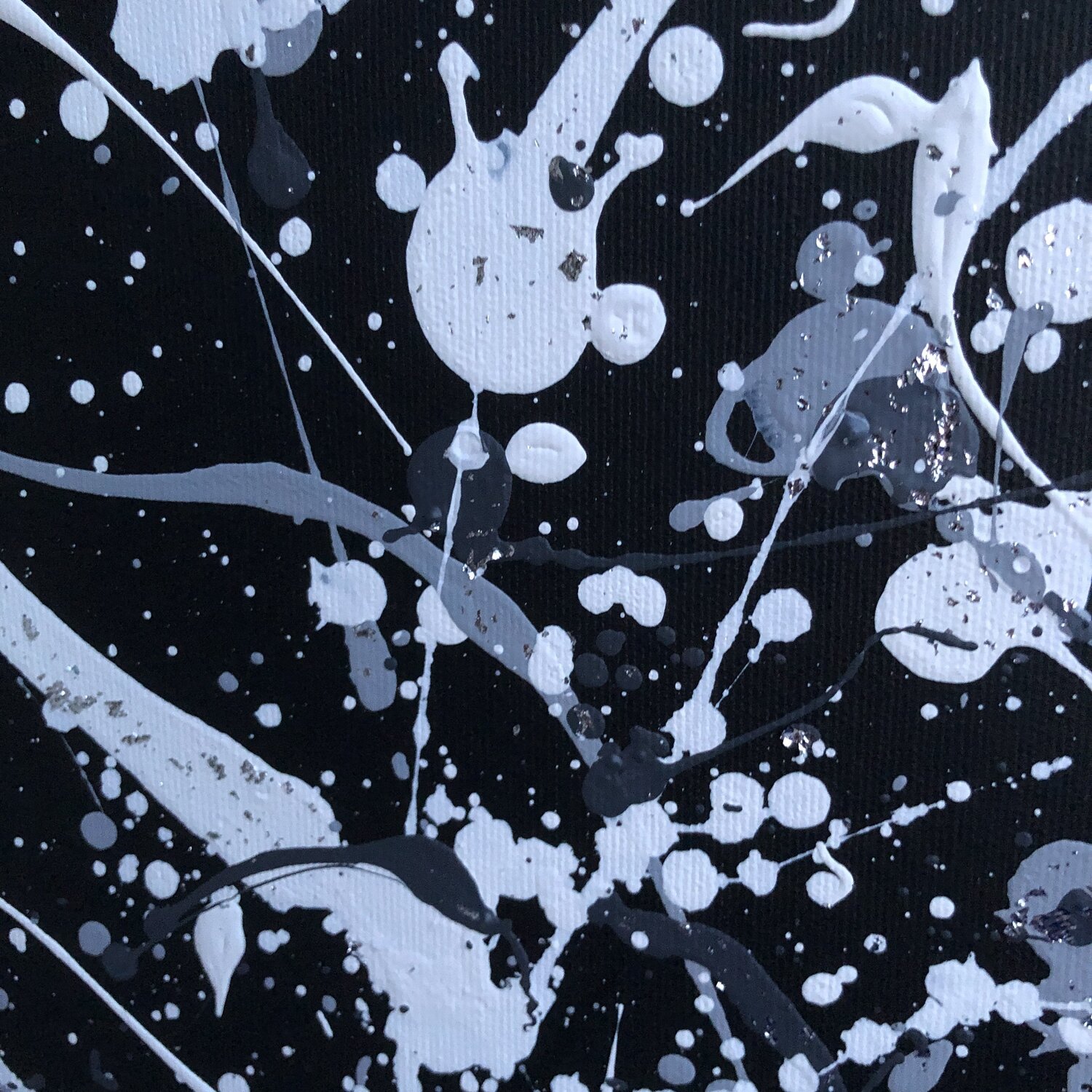 From the series "Infinite Flight" gray, silber, white, black large ...