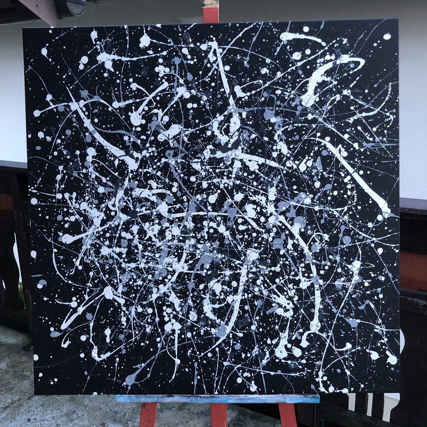 From the series "Infinite Flight" gray, silber, white, black large ...