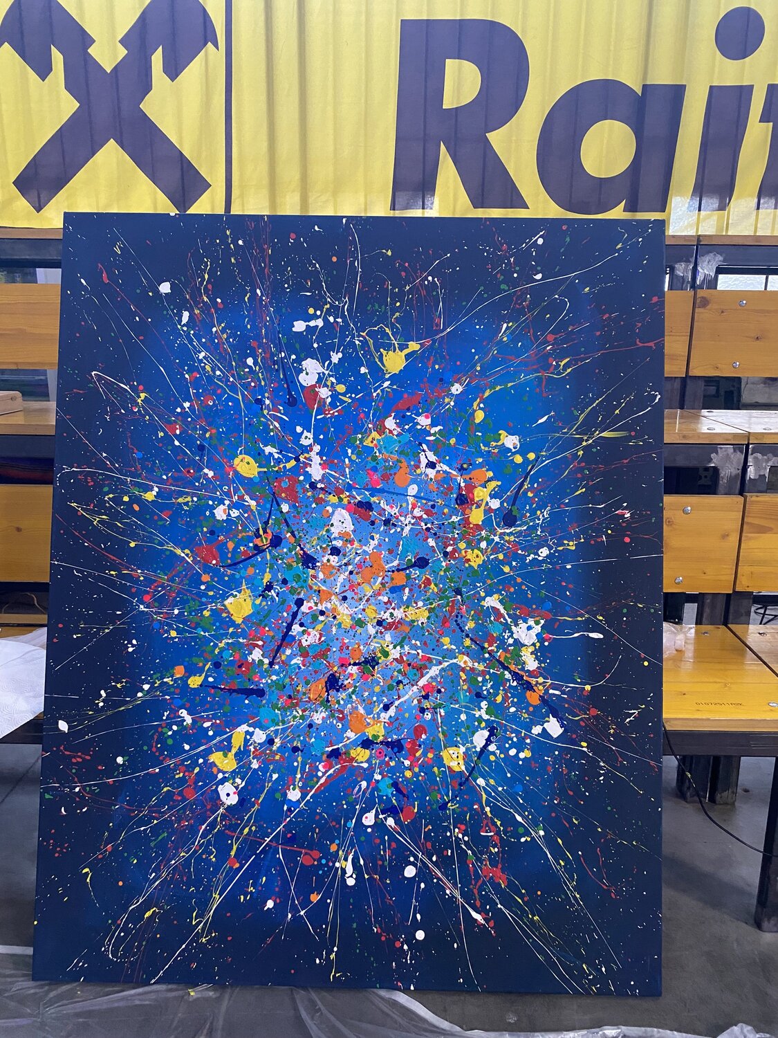 Blue seascape, water from the series "Infinite Flight" yellow, blue ...