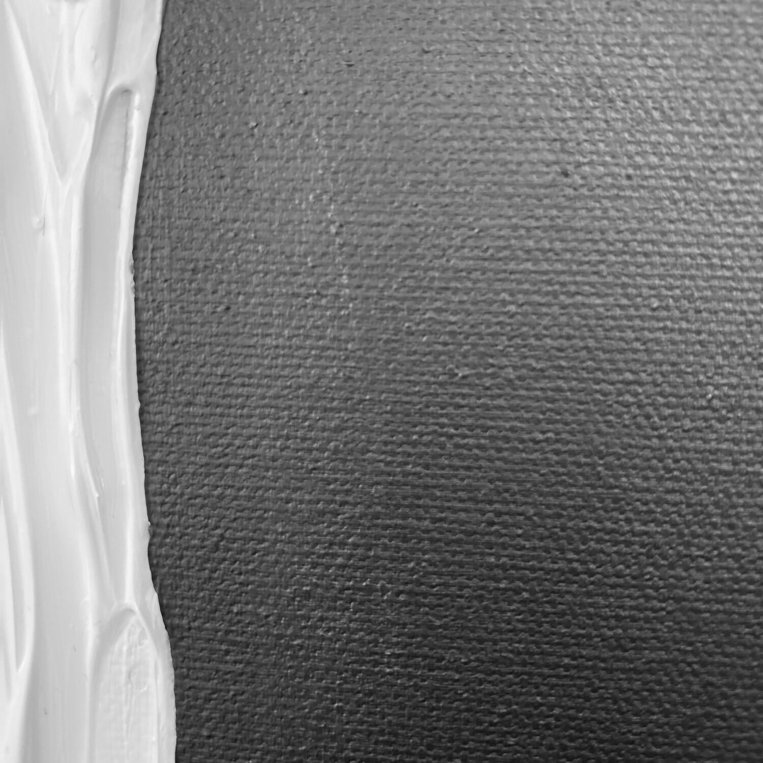 Smile 2 - 3 D textured, black and white, plaster, minimalism by ...
