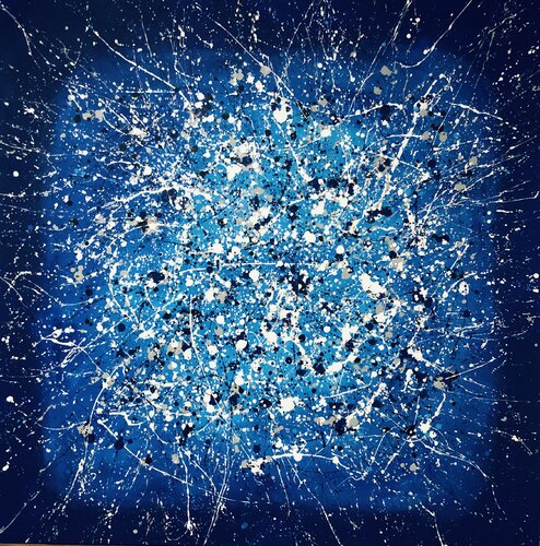 Blue seascape, water from the series "Infinite Flight" yellow, blue ...