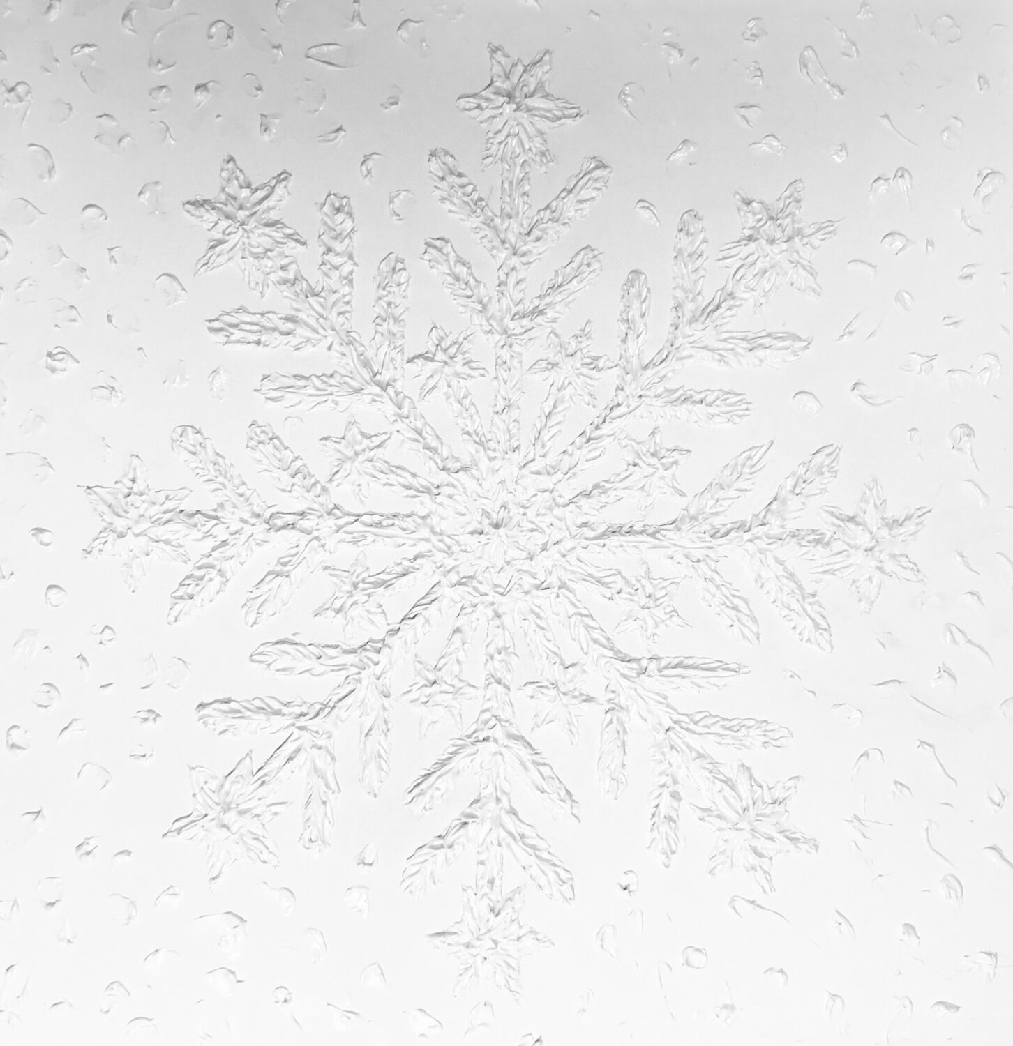 3D “White Snowflake snow” - winter and Christmas minimalism by Nataliia ...