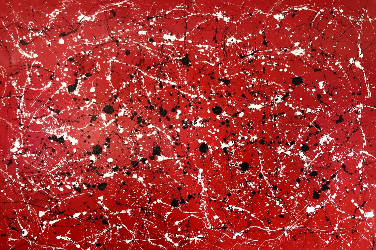 "Infinite Flightt" series, red, white, black large abstraction, drops ...