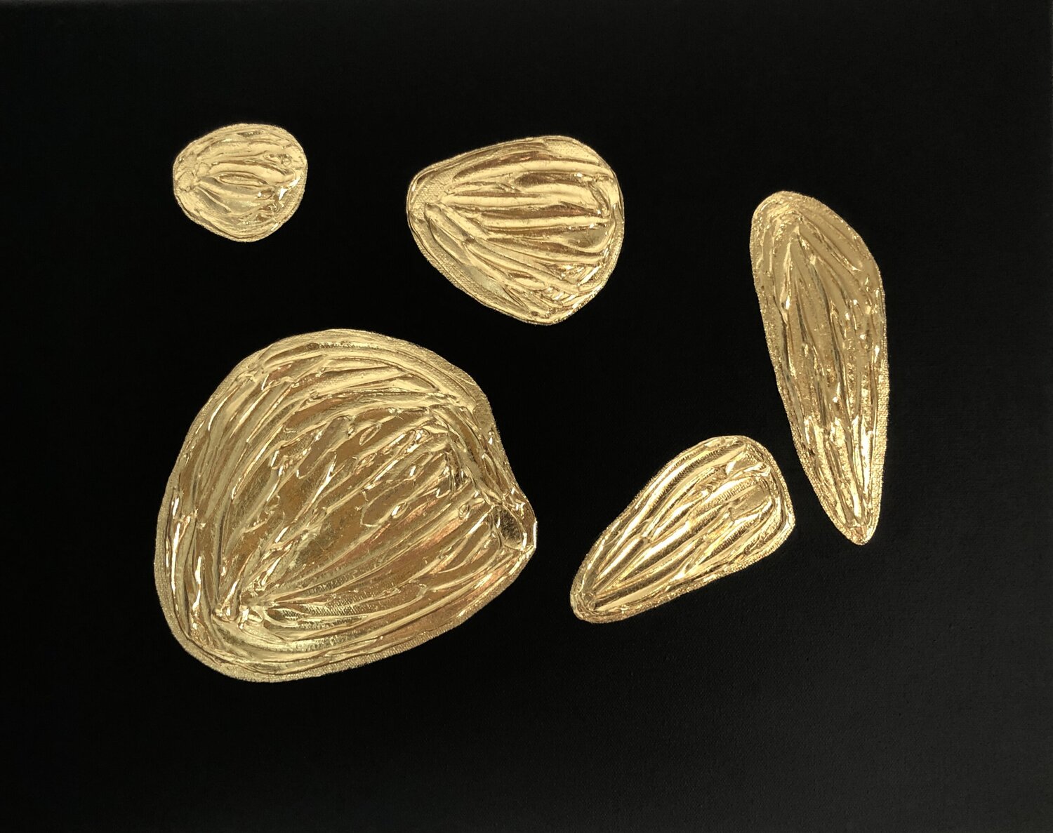 Golden meteorites in 3D - stars, skylights, gold leaf, gilding, plaster ...