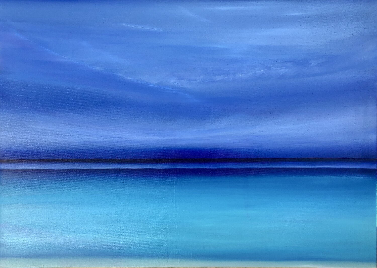 French Riviera , Marine, seascape. Sunset, skyline, turquoise waves by ...