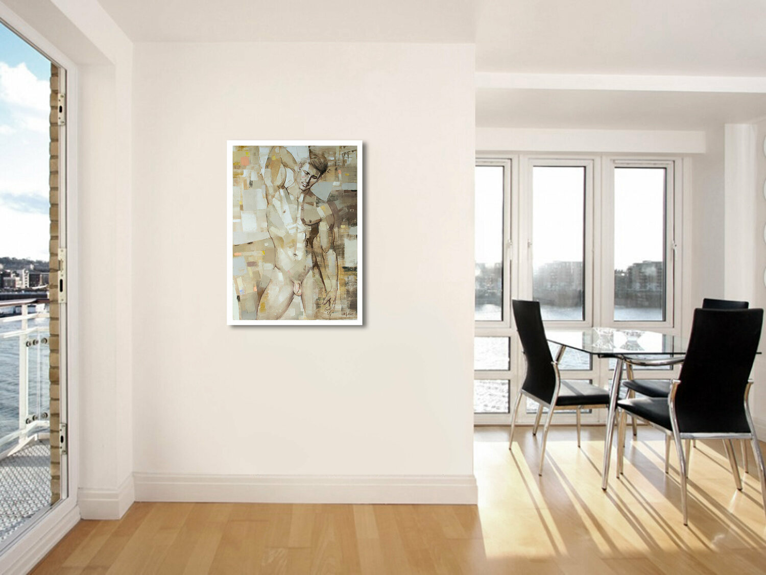 ABSTRACT MALE NUDE by Yaroslav Sobol (Modern Abstract Figurative Oil ...