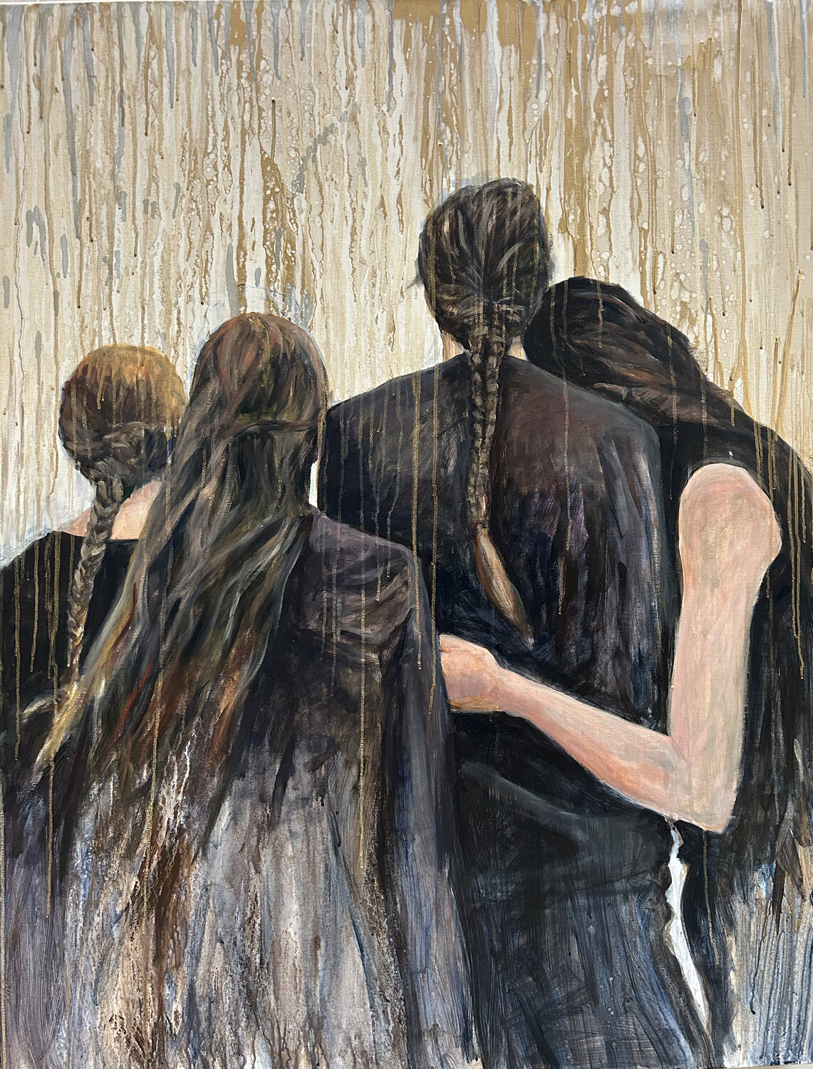 Gold rain by David Gista (2024) : Painting Acrylic on Canvas - Singulart