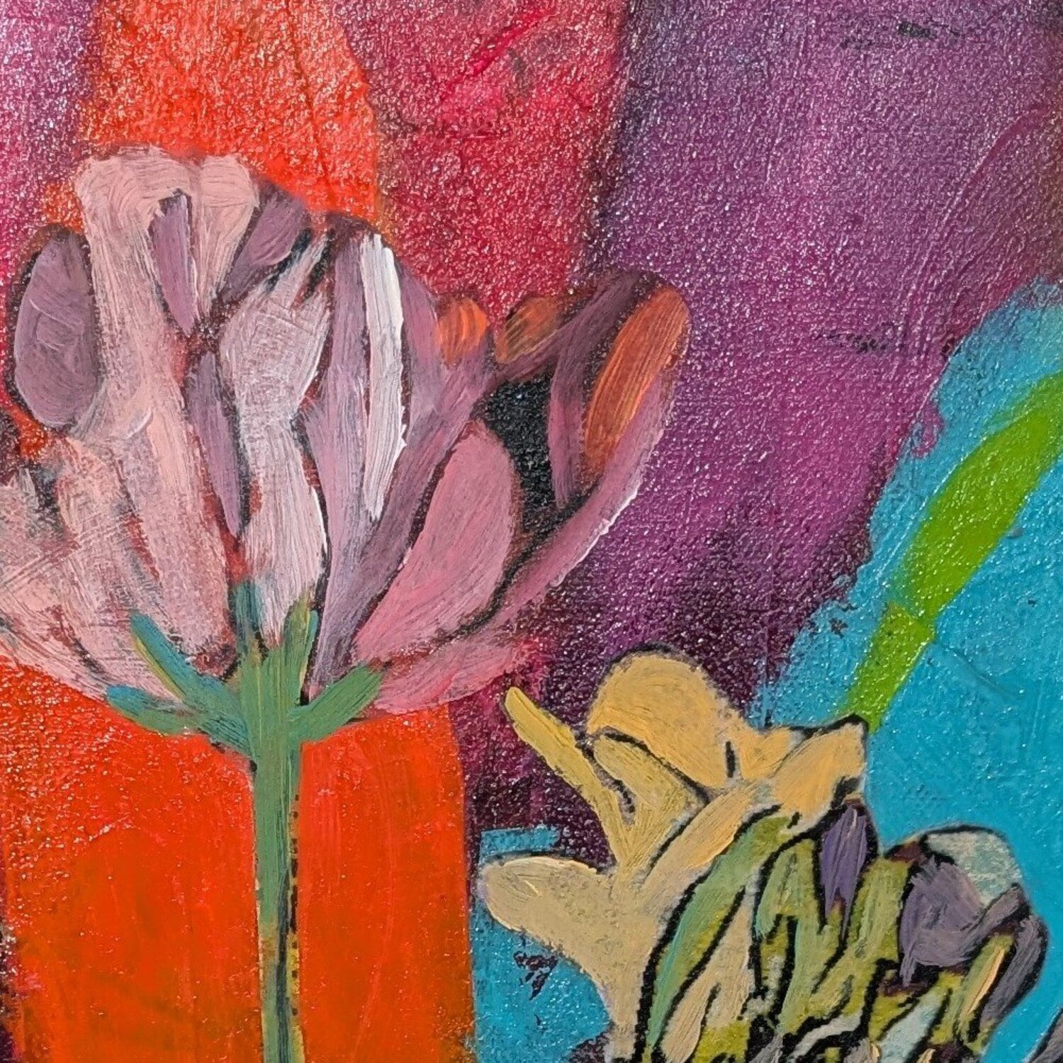 Nur scheinbar by Michaela Kuhl (2026) : Painting Acrylic, Collage on ...