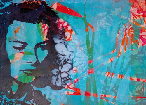 Katherine von Michaela Kuhl (2025): Malerei Acryl, Graffiti auf Papier ...