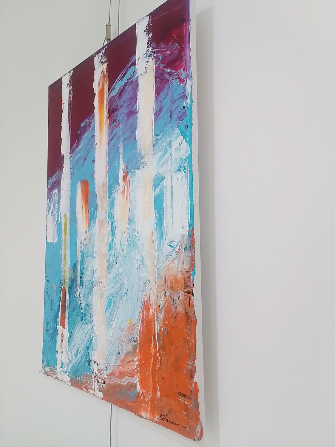 Glacier vertical au pied du mur by Jean-Philippe WARMAN (2025) : Painting Acrylic on Canvas ...