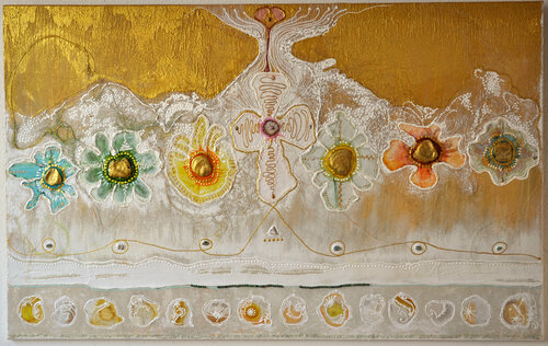 Blumensterne im Dreiklang by Erika Margarete Jansen (2026) : Painting ...