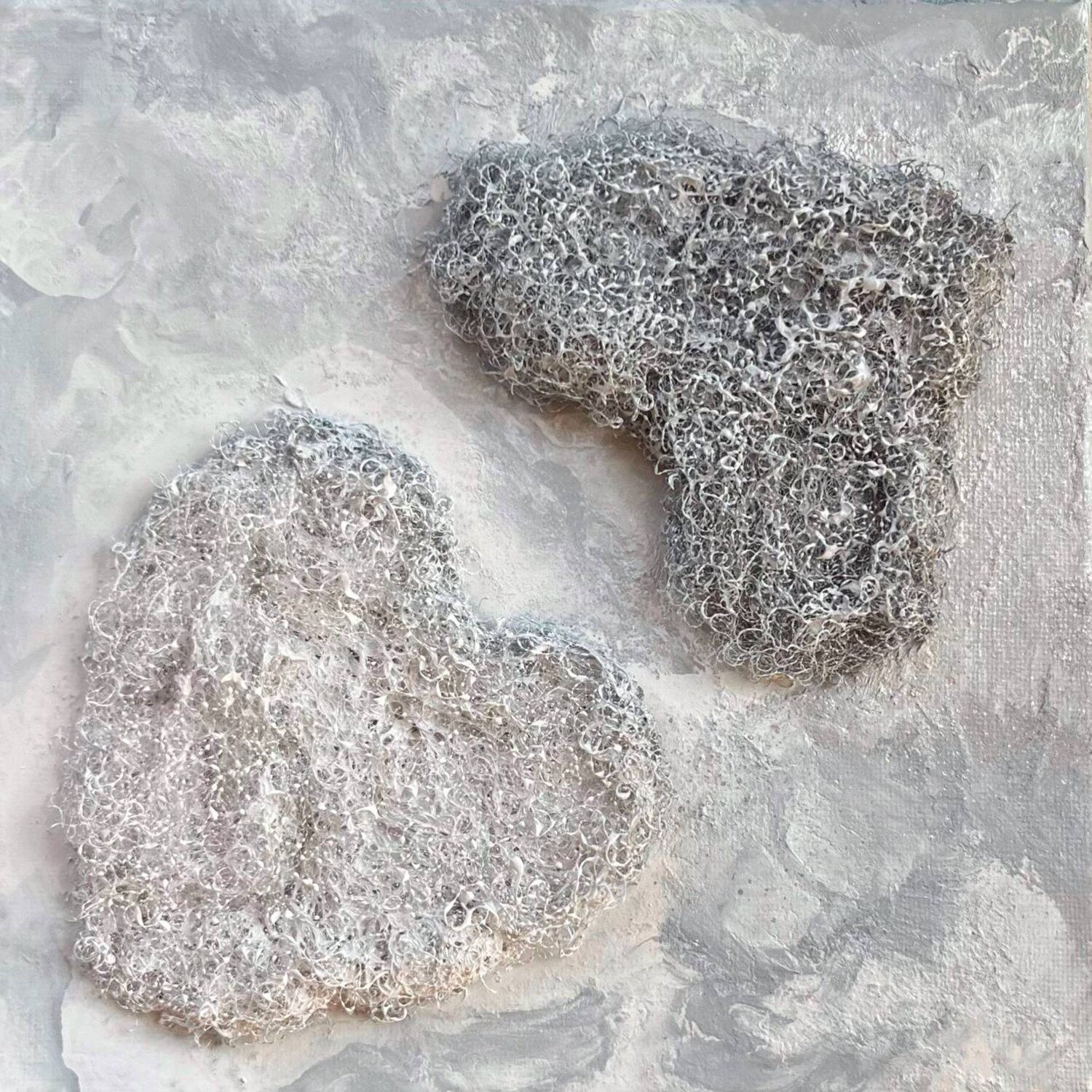 Two Hearts in Quiet Love by Lucy Moon (2026) : Painting Acrylic, Spray ...